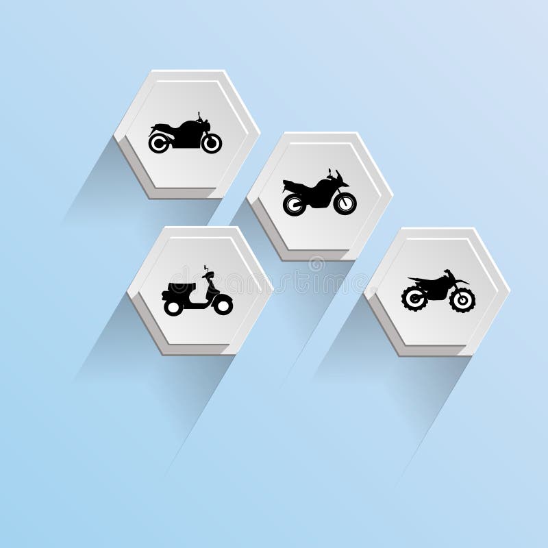 Motorcycle Abstract of Hexagon Background Stock Vector - Illustration ...