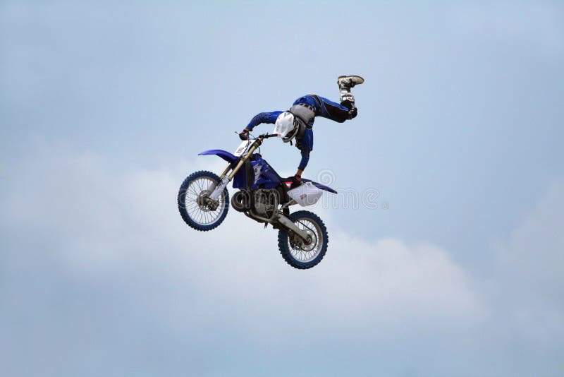 Motorcycle acrobatics stock photo. Image of motor, courage - 5059946