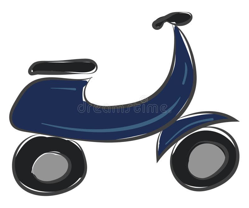 Blue Motorcycle Vector or Color Illustration Stock Vector ...