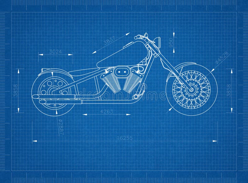 Motorcycle Blueprint Stock Illustrations – 661 Motorcycle Blueprint ...