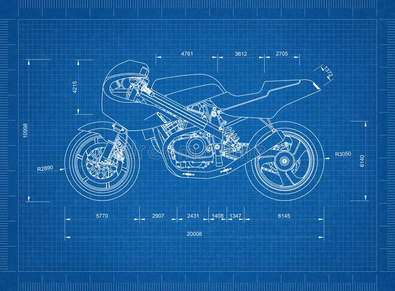 Motorcycle Blueprint Stock Illustrations – 577 Motorcycle Blueprint ...