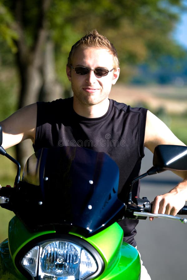Motorcycle boy stock image. Image of outdoors, riding - 11570121