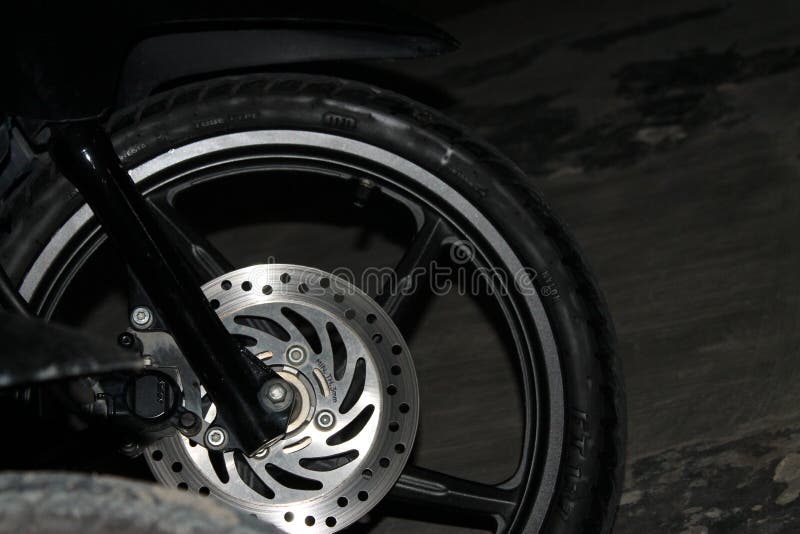 Motorcycle Brake System that Uses Disc Brakes Stock Photo - Image of ...