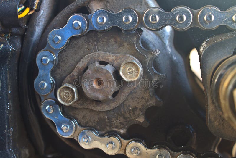 Motorcycle chain stock photo. Image of drive, drawing - 37996458