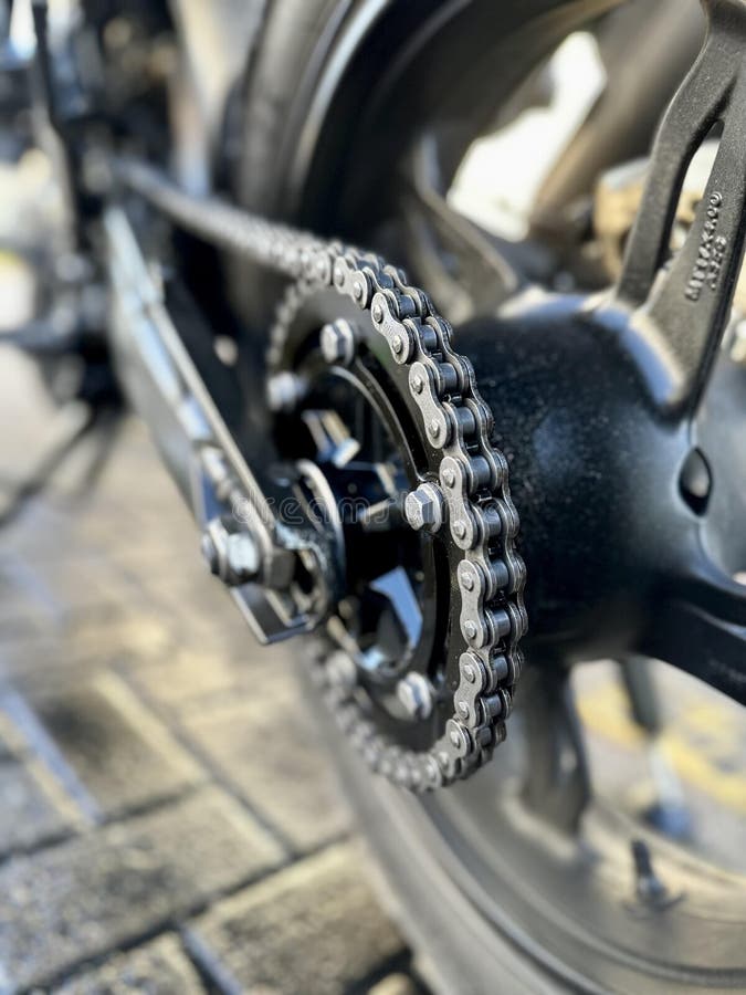 Motorcycle chain stock image. Image of crown, care, chain - 326678253