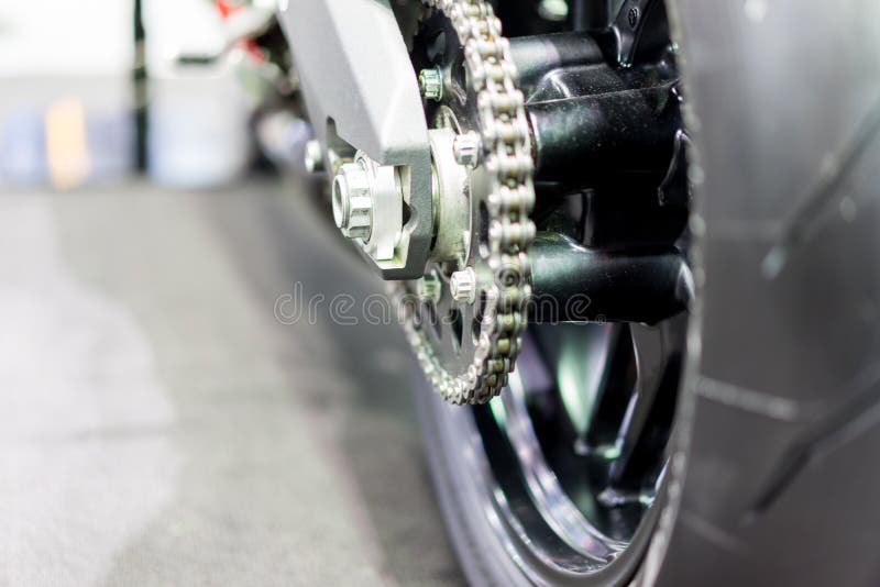 Motorcycle chain gear. stock photo. Image of repairing - 83139106