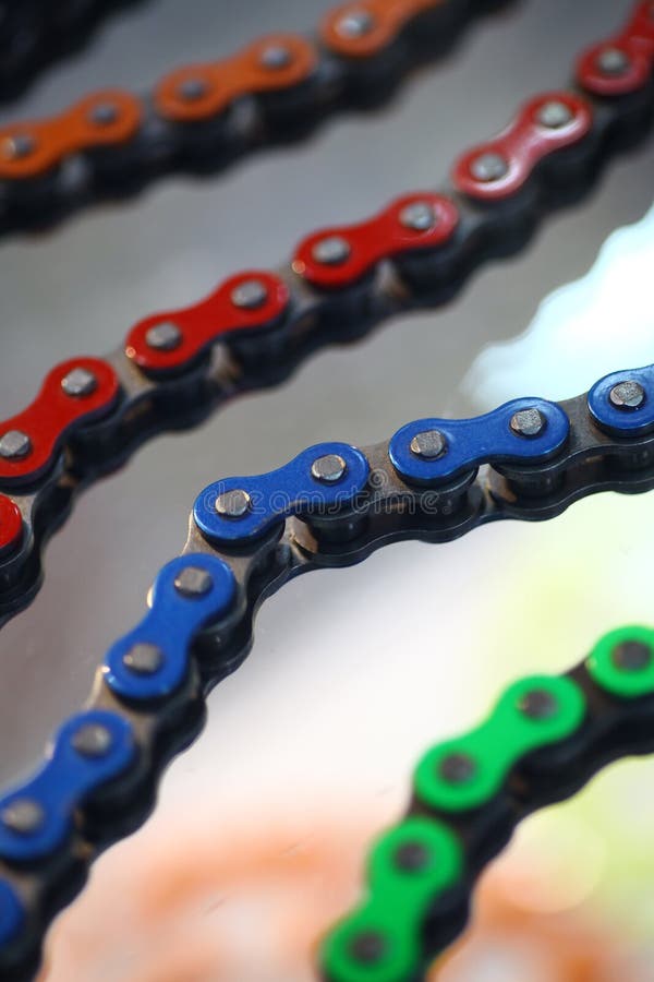 Motorcycle chains stock photo. Image of iron, color, motorcycle - 56577750