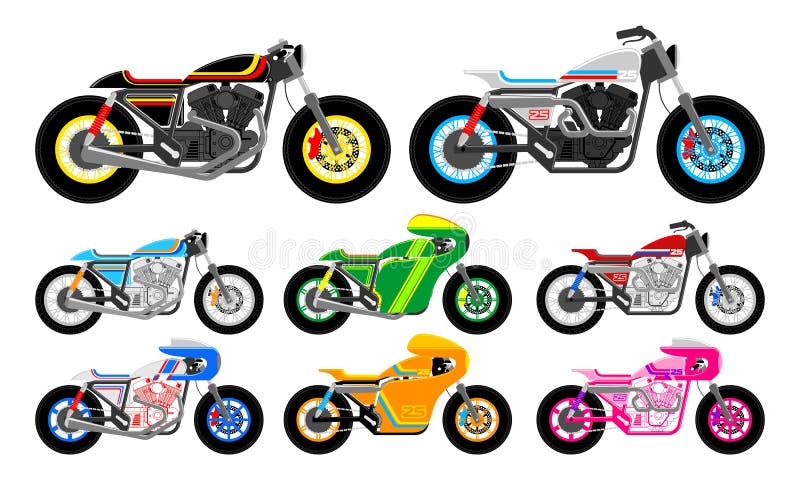 Changeable Custom Motorcycle Vector Stock Illustrations – 4 Changeable ...