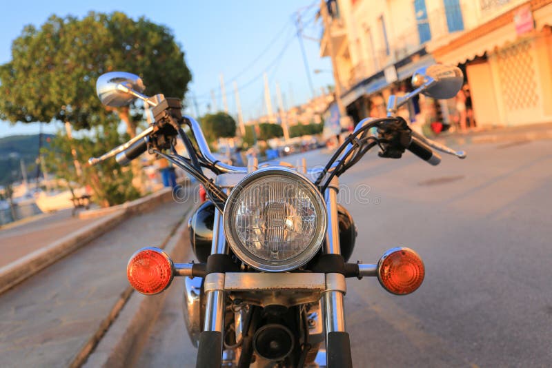 Motorcycle Chopper on the Street Stock Photo - Image of outdoor, bike ...