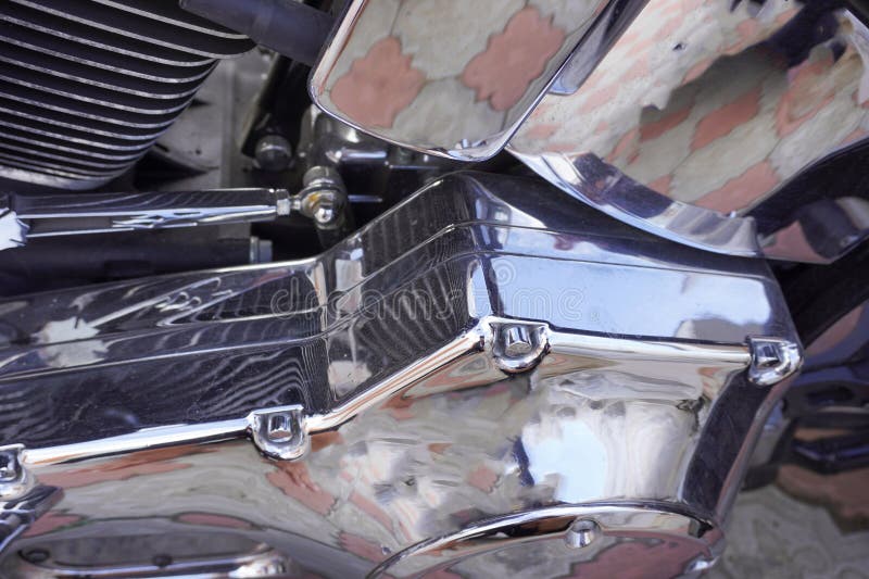 Motorcycle Close-up from Different Sides, Separate Parts of the ...