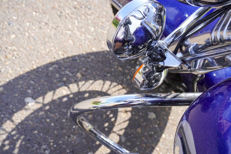 Motorcycle Close-up from Different Sides, Separate Parts of the ...