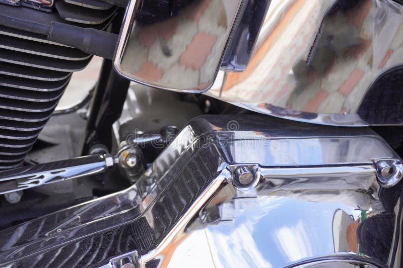 Motorcycle Close-up from Different Sides, Separate Parts of the ...