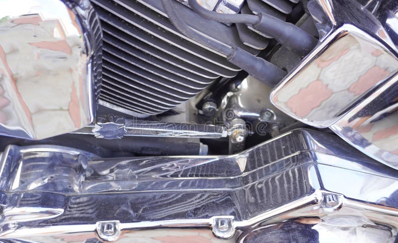 Motorcycle Close-up from Different Sides, Separate Parts of the ...