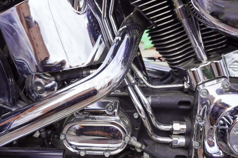 Motorcycle Close-up from Different Sides, Separate Parts of the ...