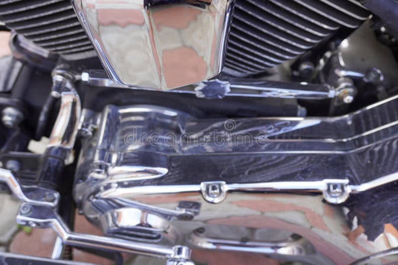 Motorcycle Close-up from Different Sides, Separate Parts of the ...