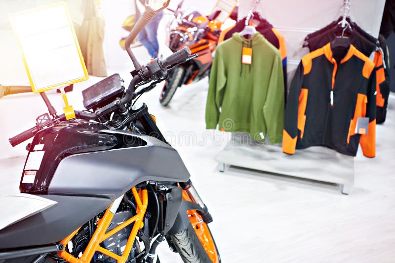 Motorcycle and clothing editorial stock photo. Image of moto - 289435193