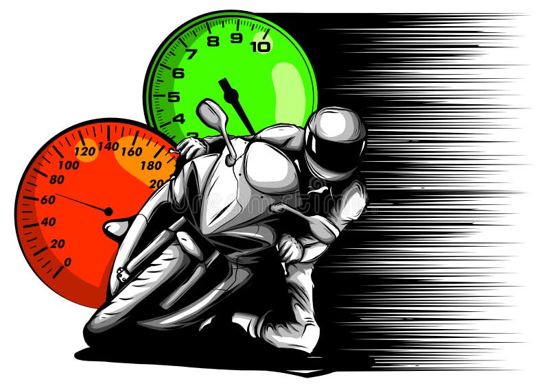 Motorcycle Cockpit Riders View Vector Illustration Design Stock Vector ...