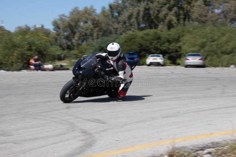Motorcycle on a Race Track on a Training Day B.b Editorial Image ...