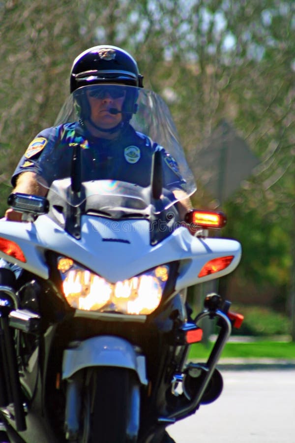 Motorcycle Cop editorial stock image. Image of prep, lights - 18743714