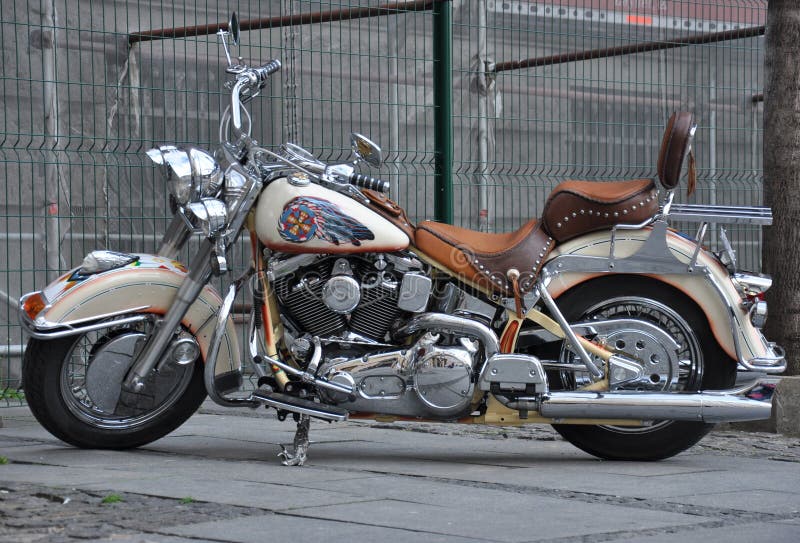 Fancy motorcycle stock photo. Image of motorcycle, parked - 7589900