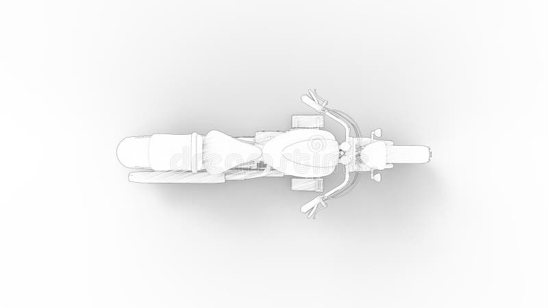Motorcycle Cruiser Sketch Isolated in White Studio Background Stock ...
