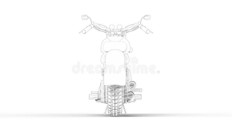 Motorcycle Cruiser, Motor Bike Vehicle, Side View Flat Vector ...