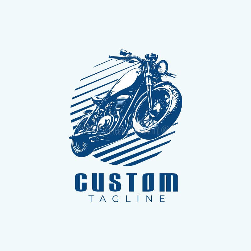 Motorcycle Custom Logo Design Vector Illustration Template Idea Stock ...