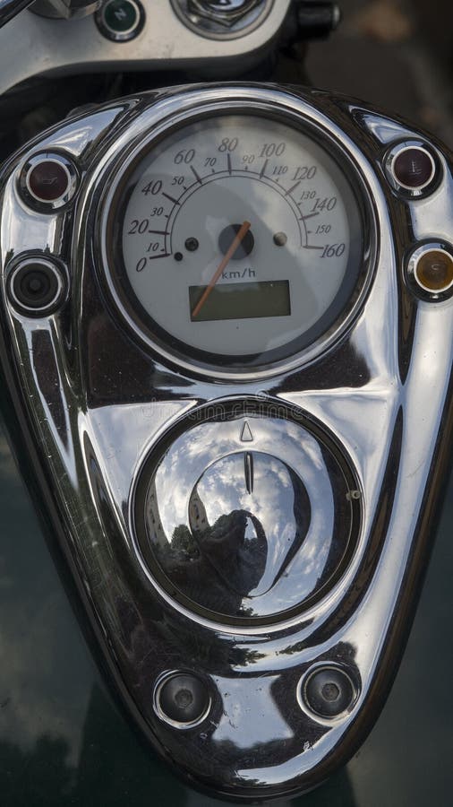 Motorcycle dashboard stock photo. Image of gauge, mileage - 101952566