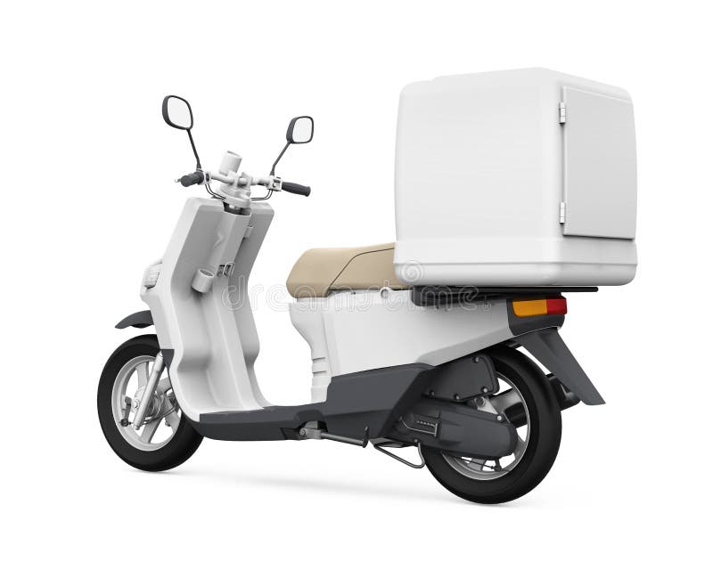 Motorcycle Delivery Box stock illustration. Illustration of shipping ...