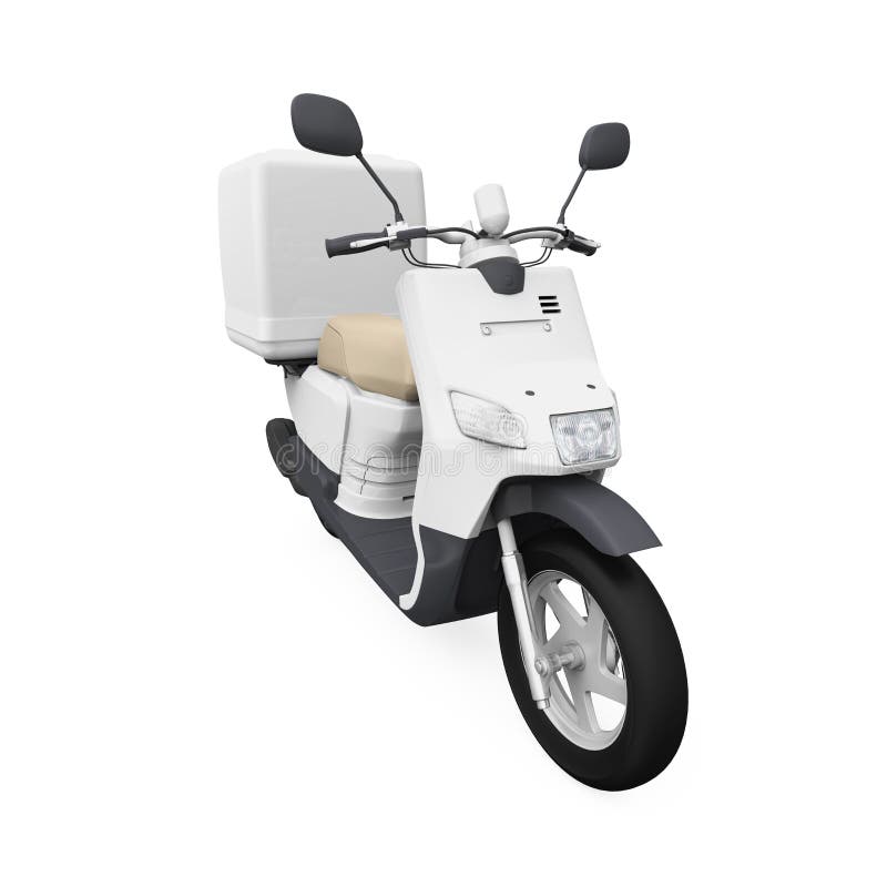 Motorcycle Delivery Box stock illustration. Illustration of shipping ...