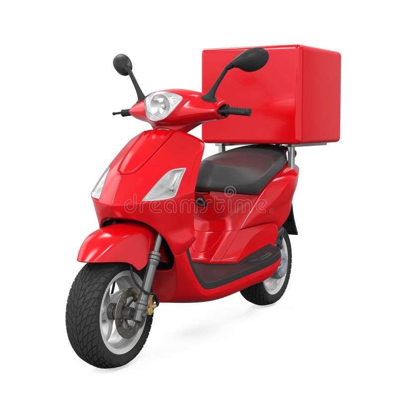 Motorcycle Delivery Box stock illustration. Illustration of motor ...