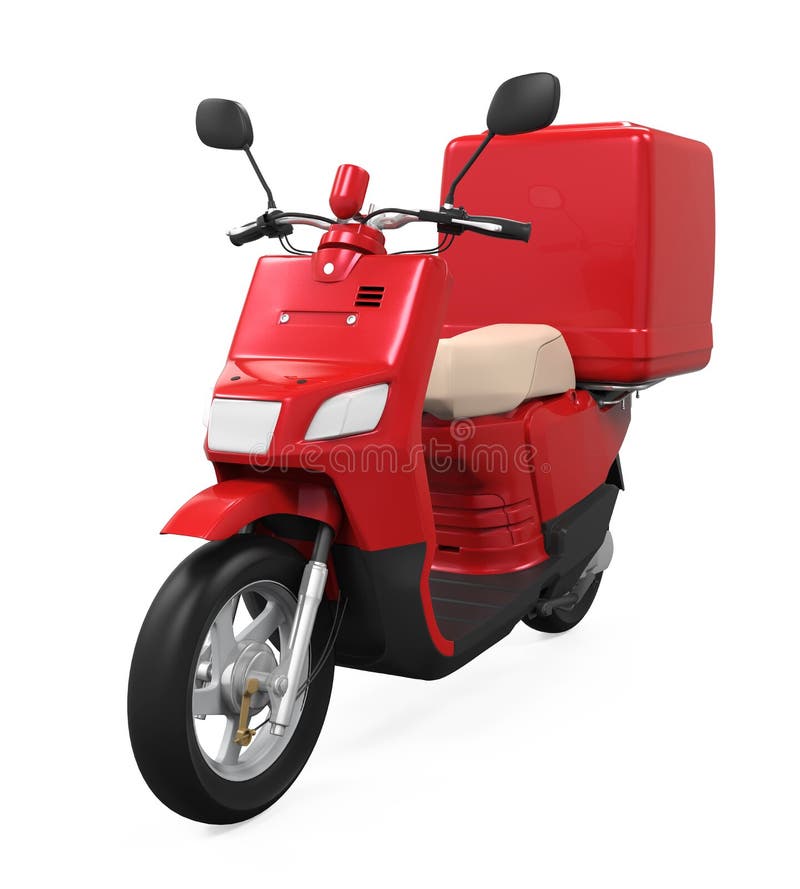 Motorcycle Delivery Box stock illustration. Illustration of motor ...