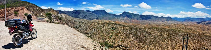 Motorcycle Desert stock image. Image of motorcycle, panaramic - 393589