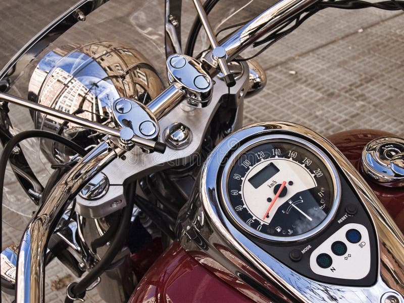 Motorcycle detail stock photo. Image of bike, light, building - 3833764