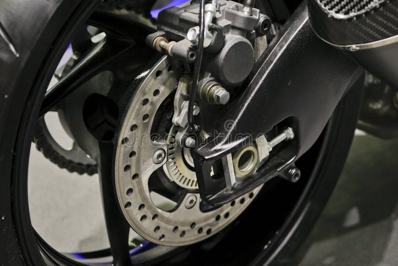 Motorcycle disc brake. stock photo. Image of disc, technology - 82907798