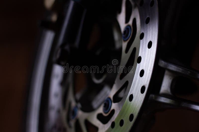 Motorcycle Disc Brake Rotor - High Performance Technology Macro Stock ...