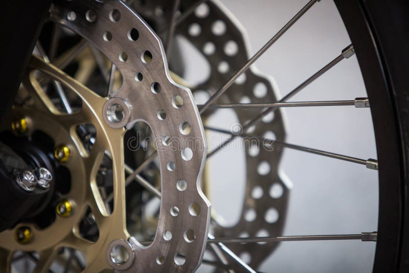 Motorcycle Double Disk Brake Stock Photo - Image of motorcycle ...