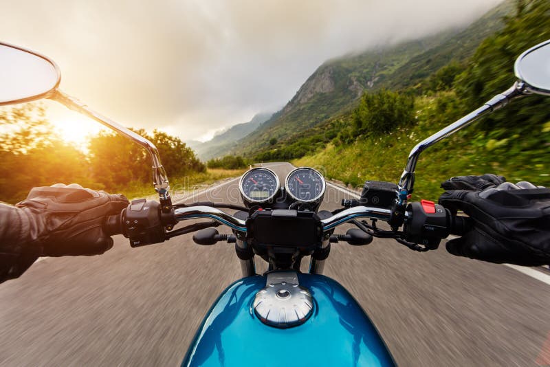 Chopper Motorcycle Driver Riding Sunrise Stock Photos - Free & Royalty ...
