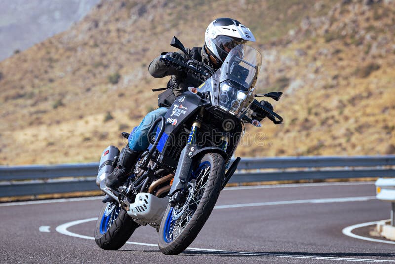 Motorcycle Driver Taking a Curve Editorial Photography - Image of moto ...