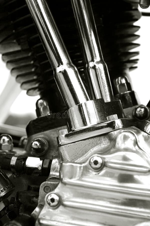 Motorcycle engine stock photo. Image of metal, pistons - 4994814