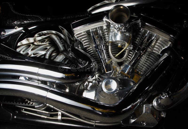 Motorcycle Engine stock image. Image of motorcycle, custom - 6375245