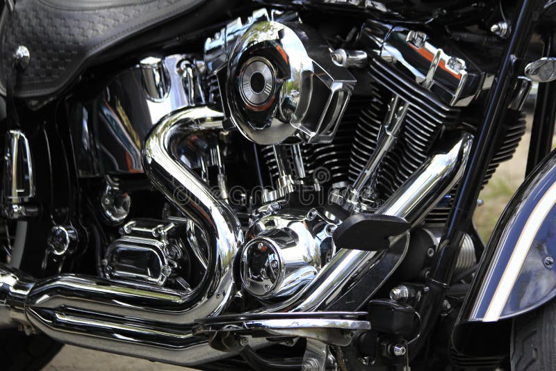 Motorcycle Engine Chrome and Silver Color Editorial Photography - Image ...