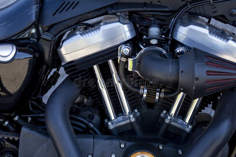 Black Motorcycle Pedal and Clutch Stock Image - Image of engine ...
