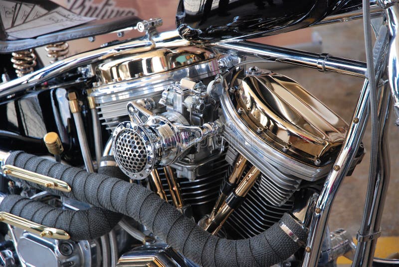 Motorcycle engine custom stock image. Image of custom - 90861537