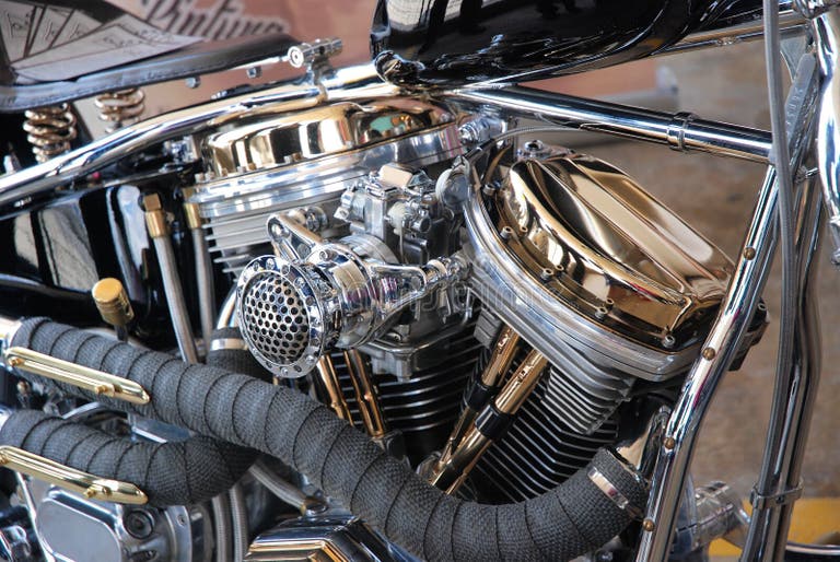 Motorcycle engine custom stock image. Image of custom - 90861537