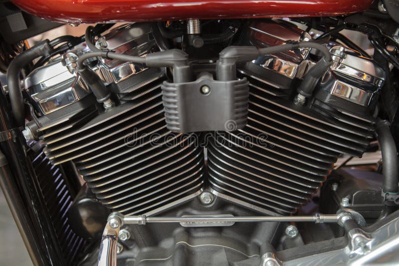 A Motorcycle Engine Close Up Detail Background Stock Image - Image of ...