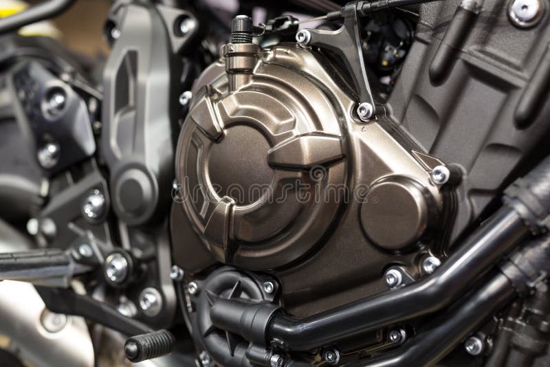 Motorcycle Engine Close-up Detail Stock Image - Image of iron ...