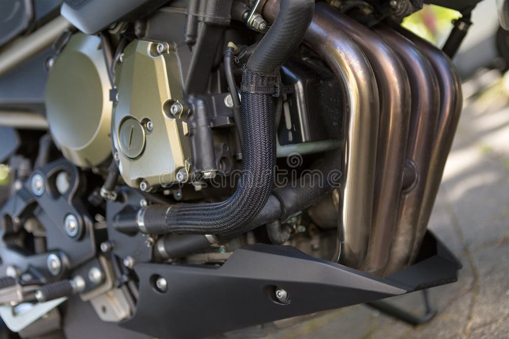 Motorcycle engine stock image. Image of mortorbike, golden - 40748803