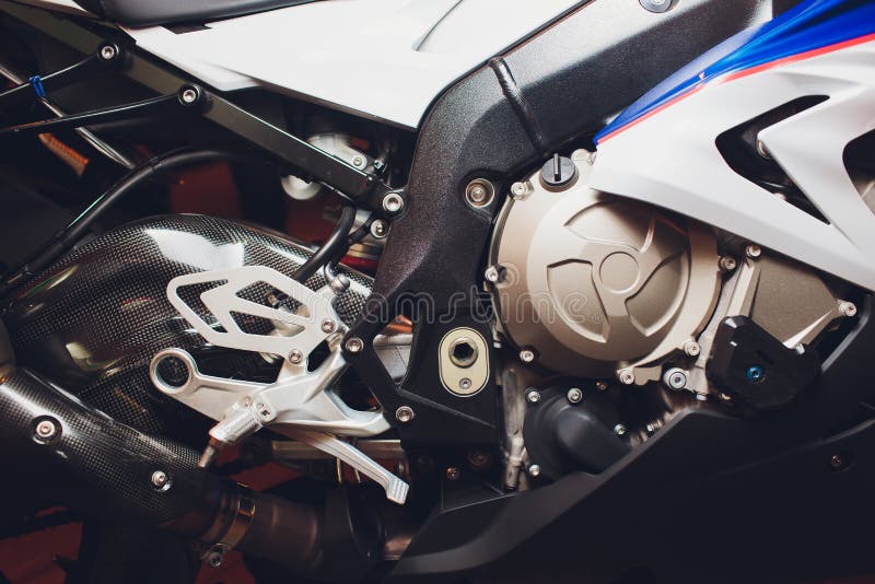 Motorcycle Engine,detail of Motorcycle Engine,Black and White. Stock ...