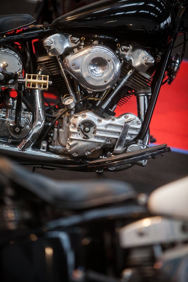 Motorcycle engine detail stock photo. Image of steel - 84410322